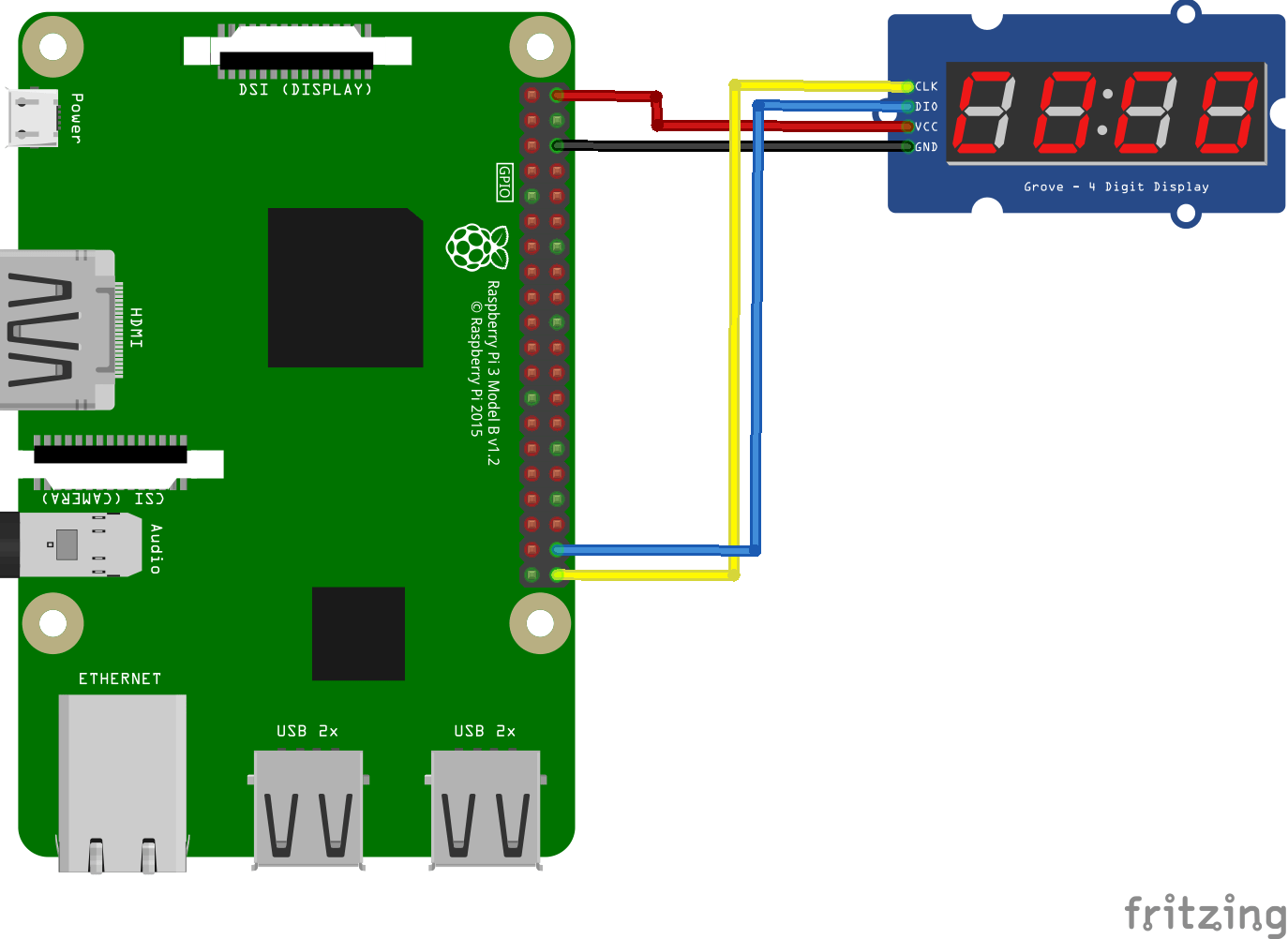 Tm1637 7 Segment Display Example On A Raspberry Pi Pi Bits